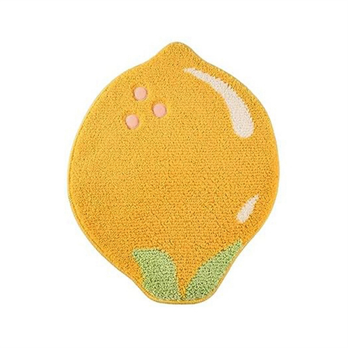 3X(Lemon Bath Mat Cute Non-Slip Fruit Rug Kitchen Mat Yellow Lemon ...