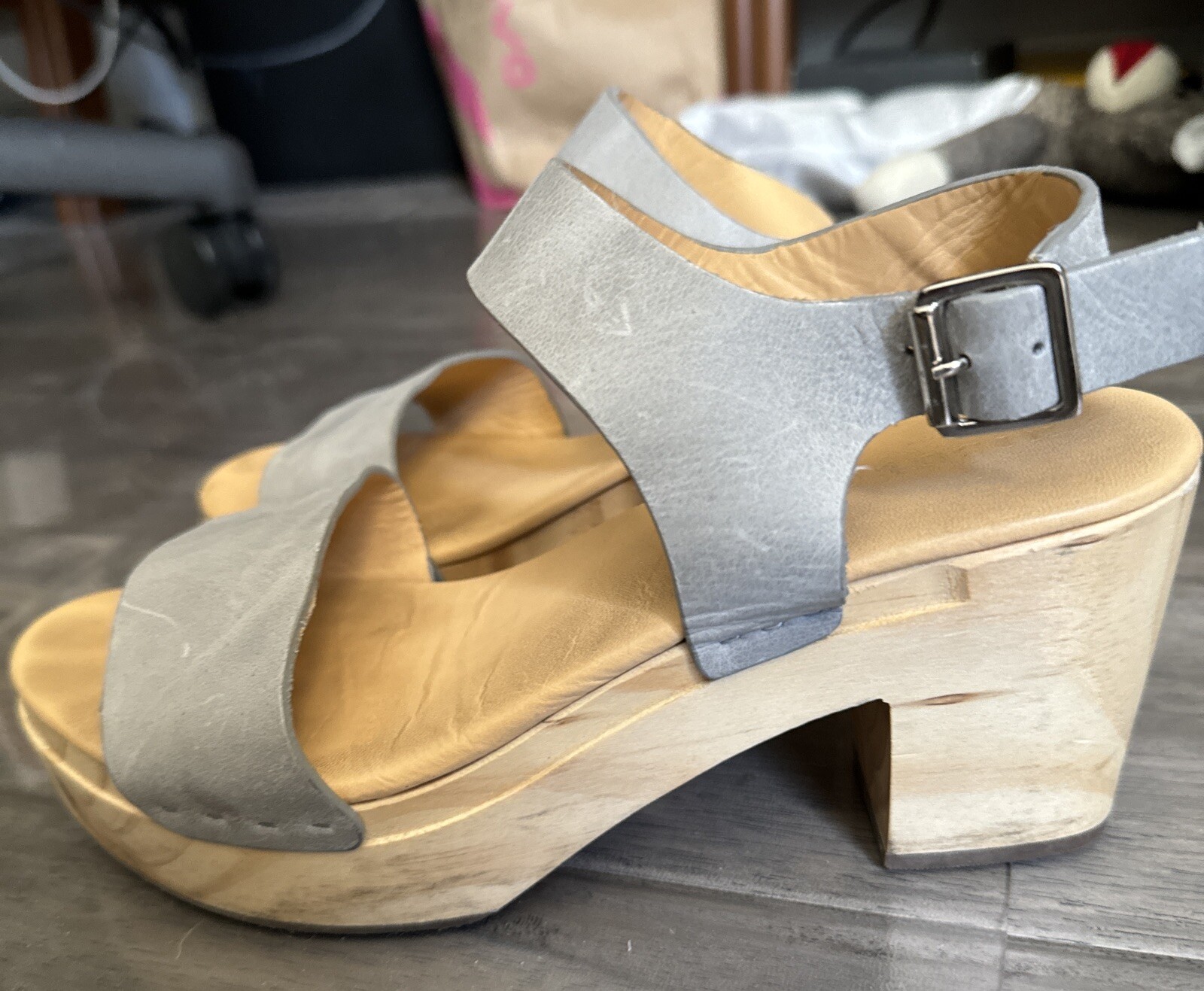 Nisolo All Day Open Toe Clog Sky Grey 8.5 | eBay