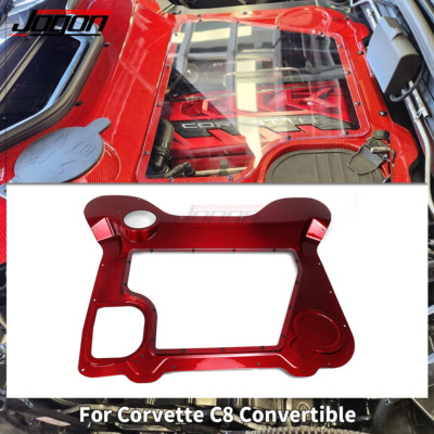 Clear HTC Engine Bay Cover For Corvette C8 Convertible 2020-24 Red ...