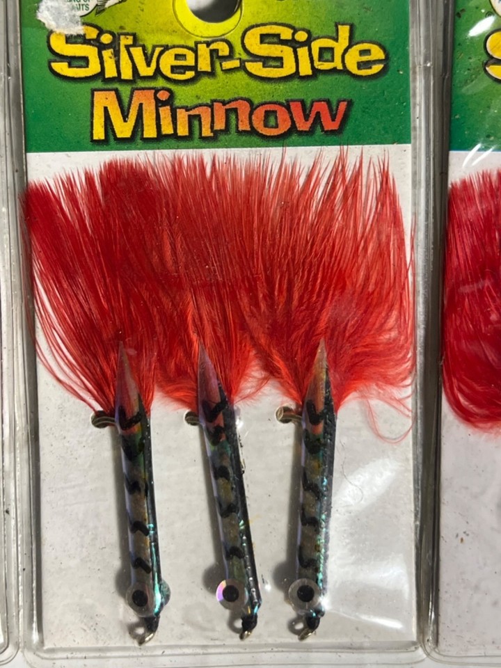Vintage Creme Fishing Lures Silver-Side Minnow SS Bar Fish Red Lot Of 3 ...