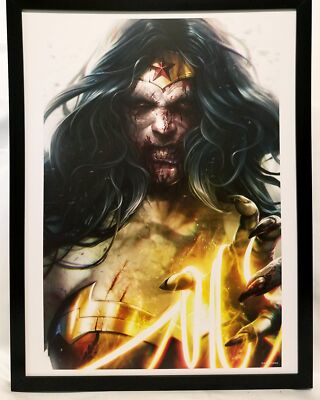 Wonder Woman Zombie DCeased by Francesco Mattina FRAMED 12x16 Art Print ...