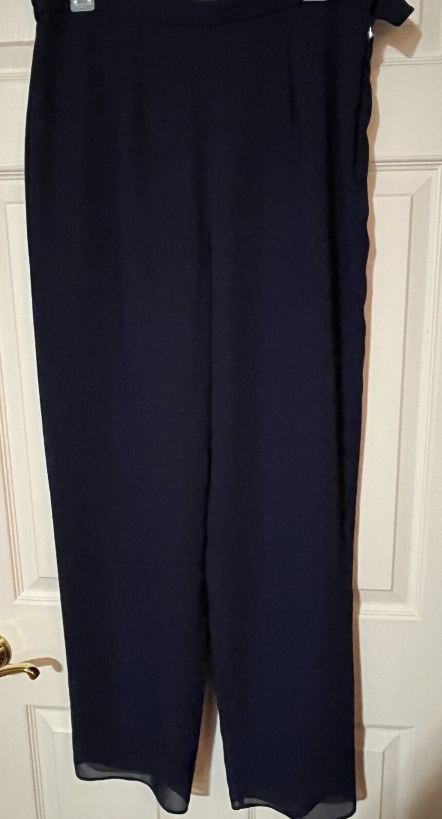 Vintage R&M Richards 80s Navy Blue Polyester Pants S… - Gem