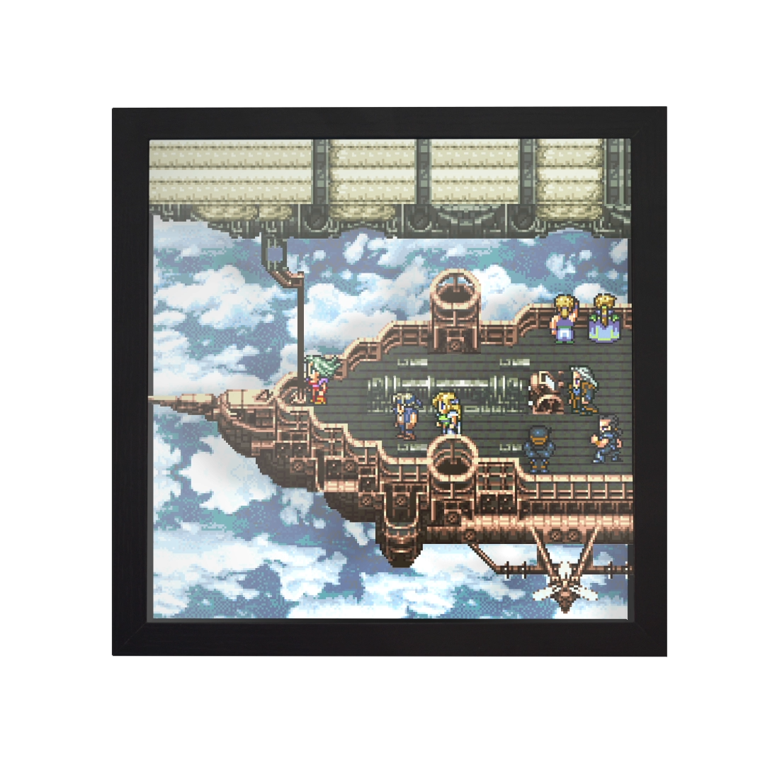 Final Fantasy VI (Falcon) - 3D Shadow Box Frame (9" x 9") Gaming Art | eBay