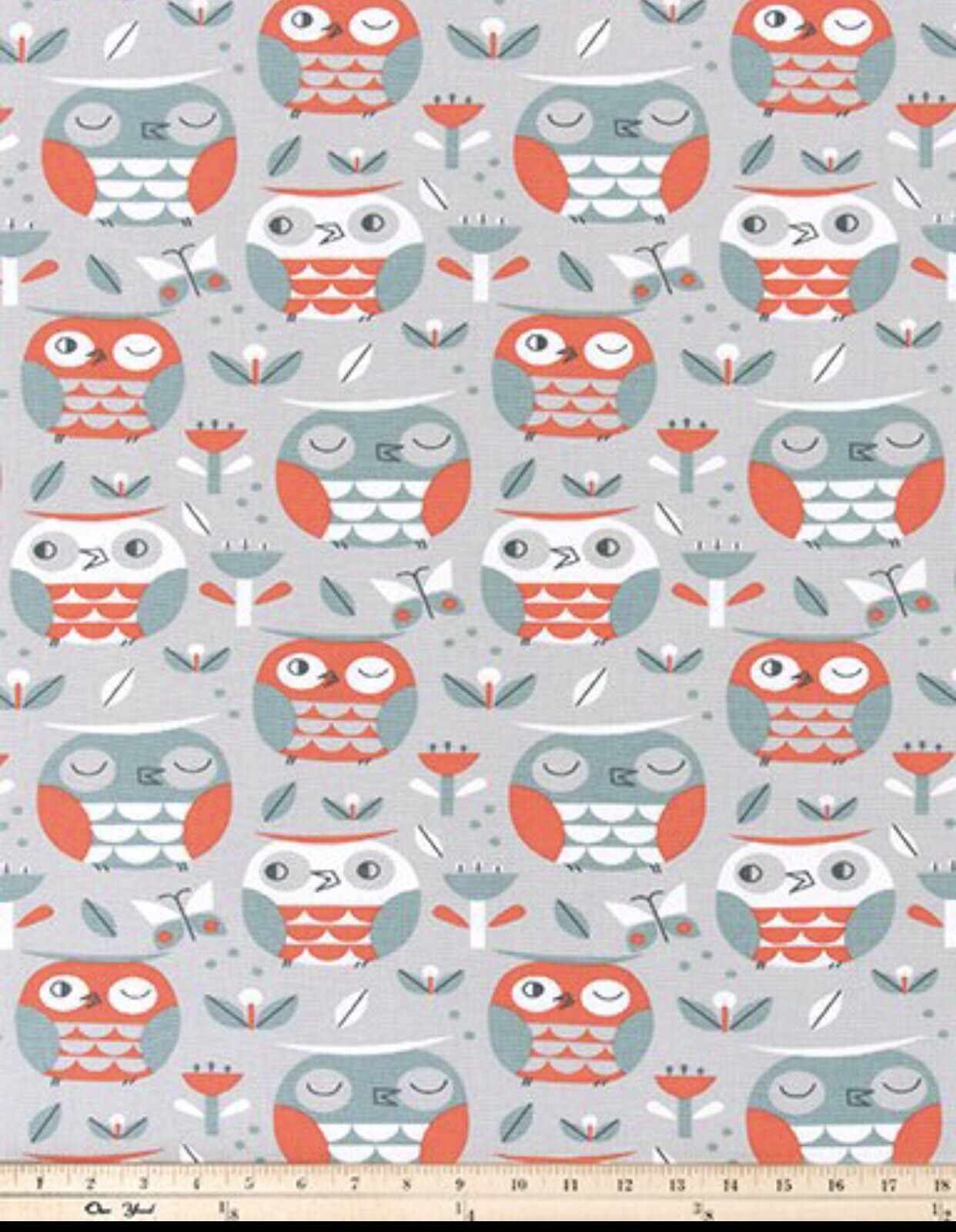 Owls Printed Fabric | eBay