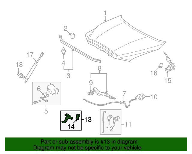 GENUINE OEM TOYOTA 2010-2022 SEQUOIA AUXILIARY CATCH RELEASE LEVER ...