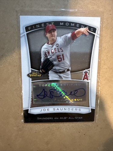 Joe Saunders: 2010 Topps Finest Finest Moments Autograph #FMA-JS LA ...