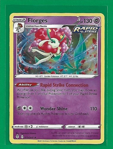 Pokémon TCG SWSH Evolving Skies Florges #73/203 Holo Rare | eBay