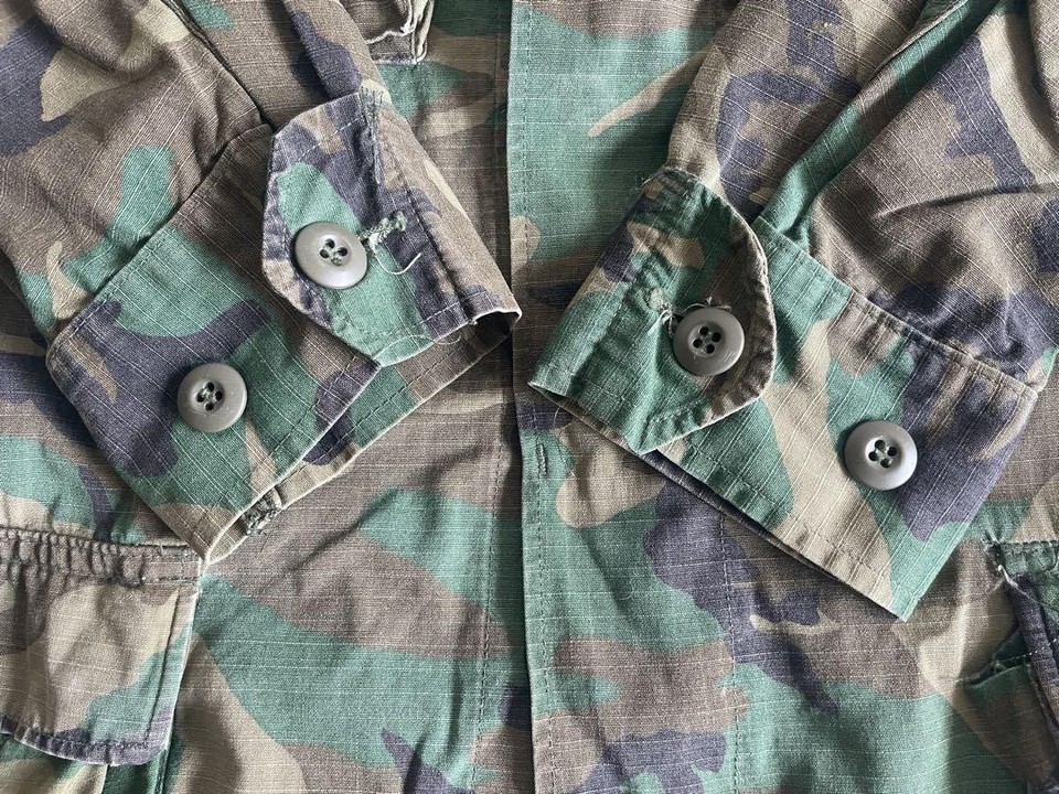 Vintage US Army Jungle Fatigue Jacket ERDL Camo L-L | eBay