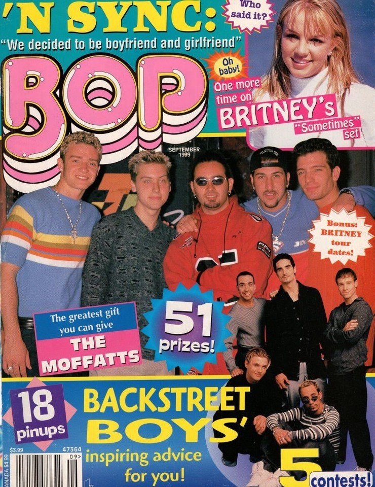 Freddie Prinze Jr. barefoot pinup 'N Sync Britney Spears 9/99 Bop ...