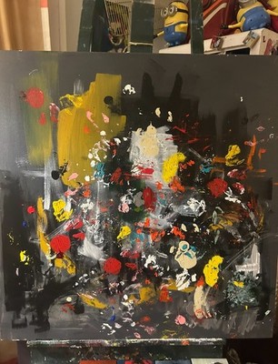 Parsons People. Original Abstract 36x36 Inches. Canvas. Signed. | eBay