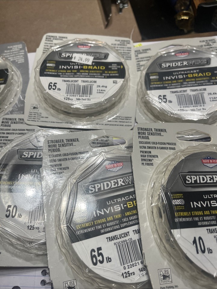 8 Packs Of Spider wire Braided Line | eBay