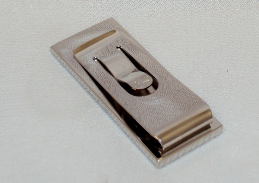 Money Clip Polished Stainless Steel Diagonal Lines Contemporary Art NEW ...