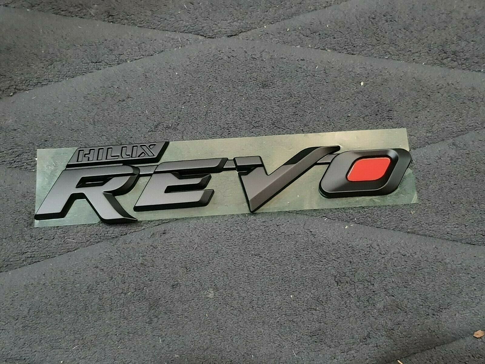 NEW REVO MATT BLACK O RED LOGO EMBLEM BADGE FOR HILUX REVO 2015-2025 ...