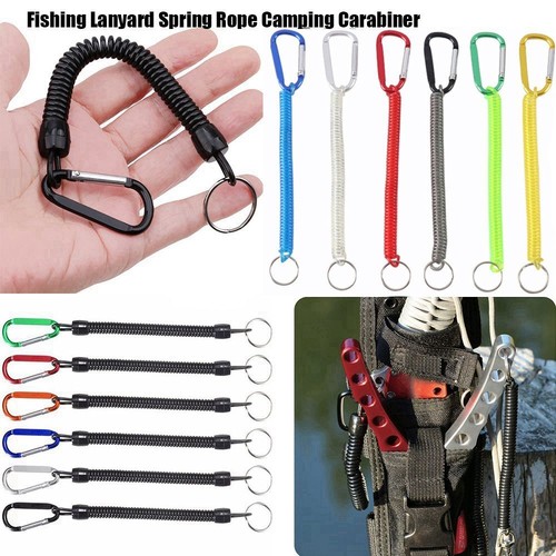 Portable Fishing Lanyards Anti-lost Phone Keychain Spring Elastic Rope ...