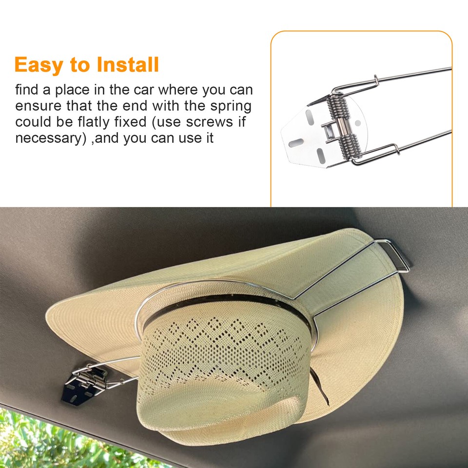 Cowboy Hat Rack For Truck Hat Clip Car SUV Hat Holder Storage Organizer ...