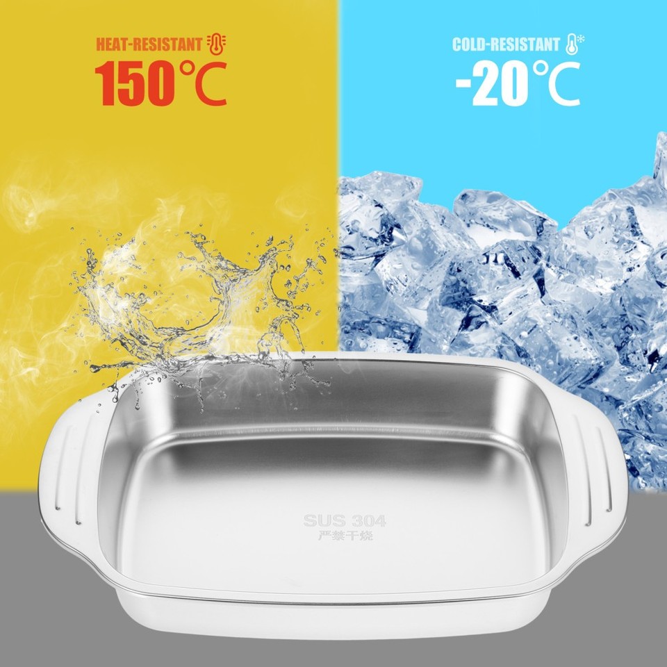 Fish Serving Platter Rectangular Shaped Plate Stainless Steel | eBay ...