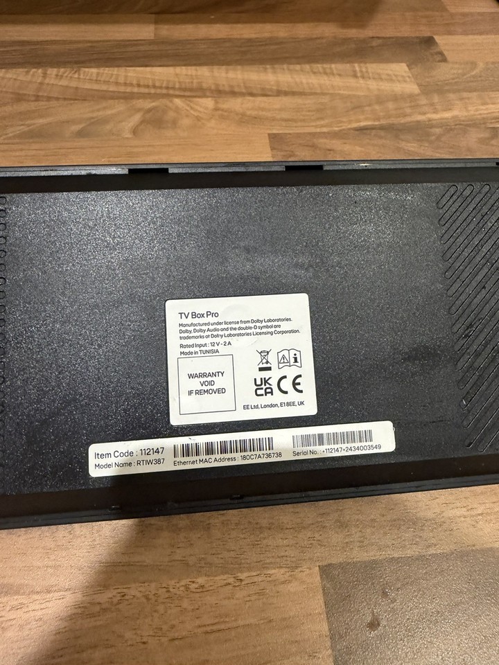 ee tv box pro rtiw387 | eBay UK