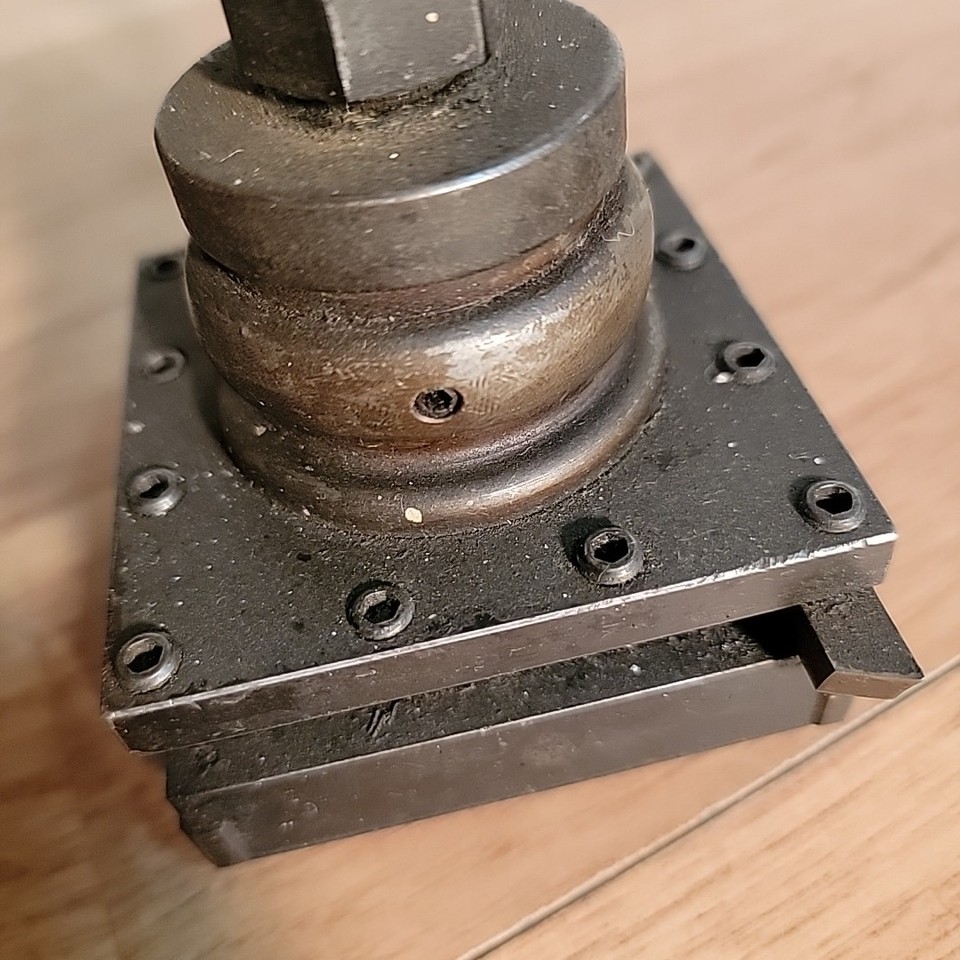 Vintage HARDINGE Model STD SQUARE 3" four way LATHE turret tool post ...