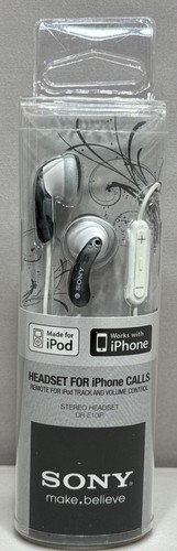 SONY DR-E10iP Headset / Earphones iPod/iPhone w/ Vol. Control NOS NEW ...
