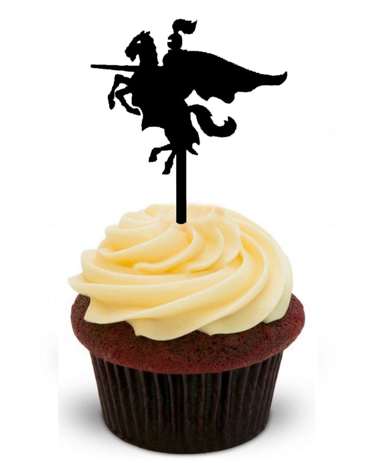 1 x Acrylic Medieval Knights Soldier Cupcake Cup Cake Topper Pick Party ...
