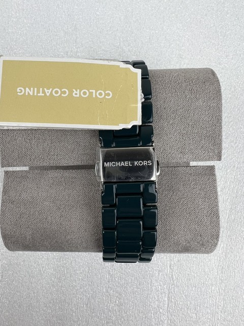 Michael Kors MK6722 Bradshaw Chronograph Teal Coated Stainless Steel ...