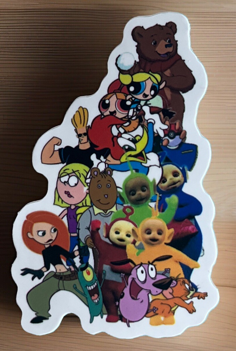 Random 90s Cartoons Collage Sticker | eBay