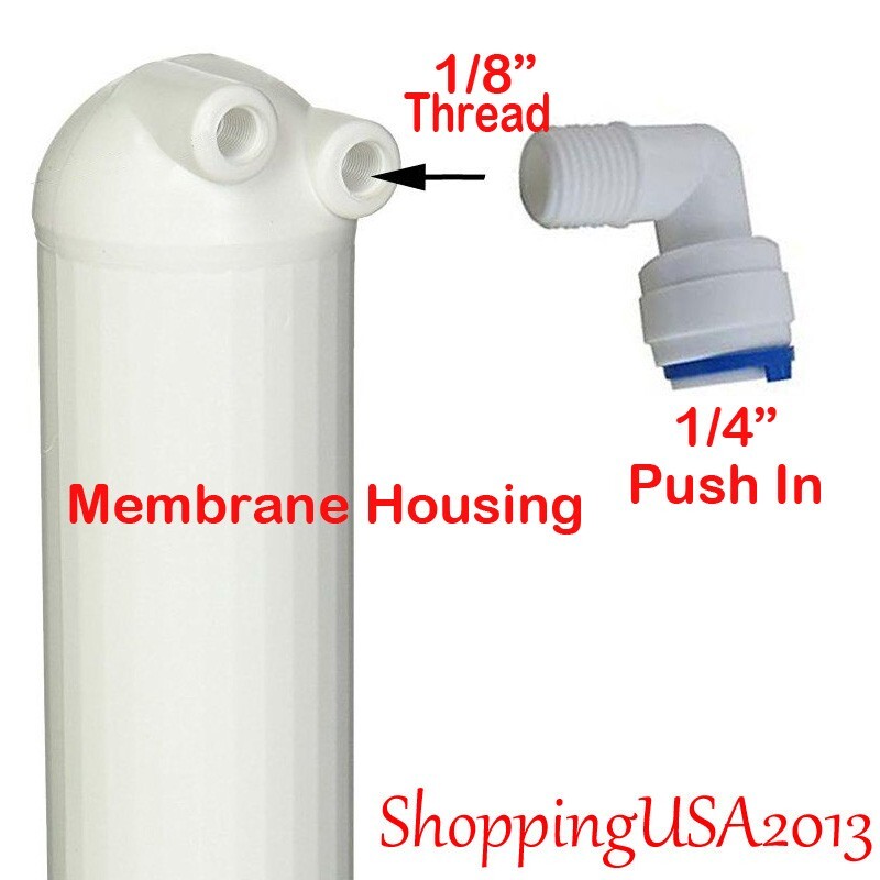 100 Pcs 1/4-1/8" Male Elbow Thread Fitting Connector For Water Filter ...
