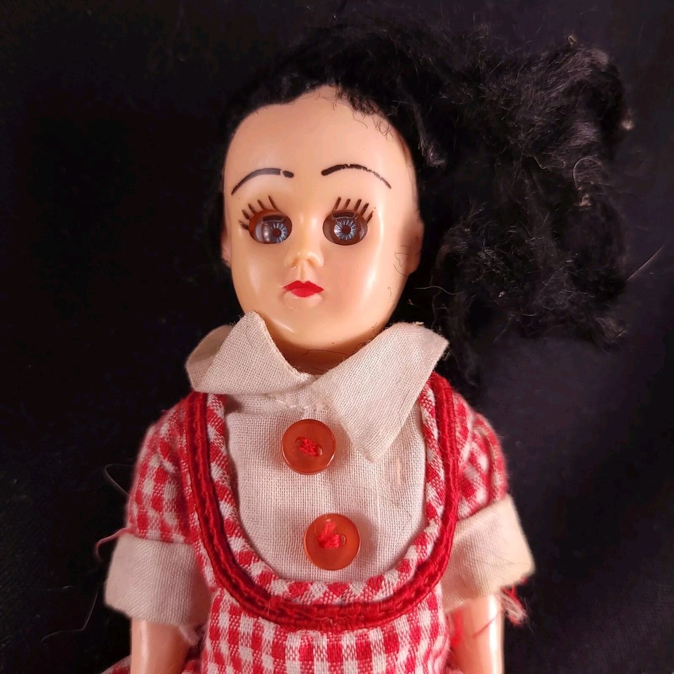 Lot Of Three Small Vintage Plastic Dolls, One Is Storybook & Has Eyes ...