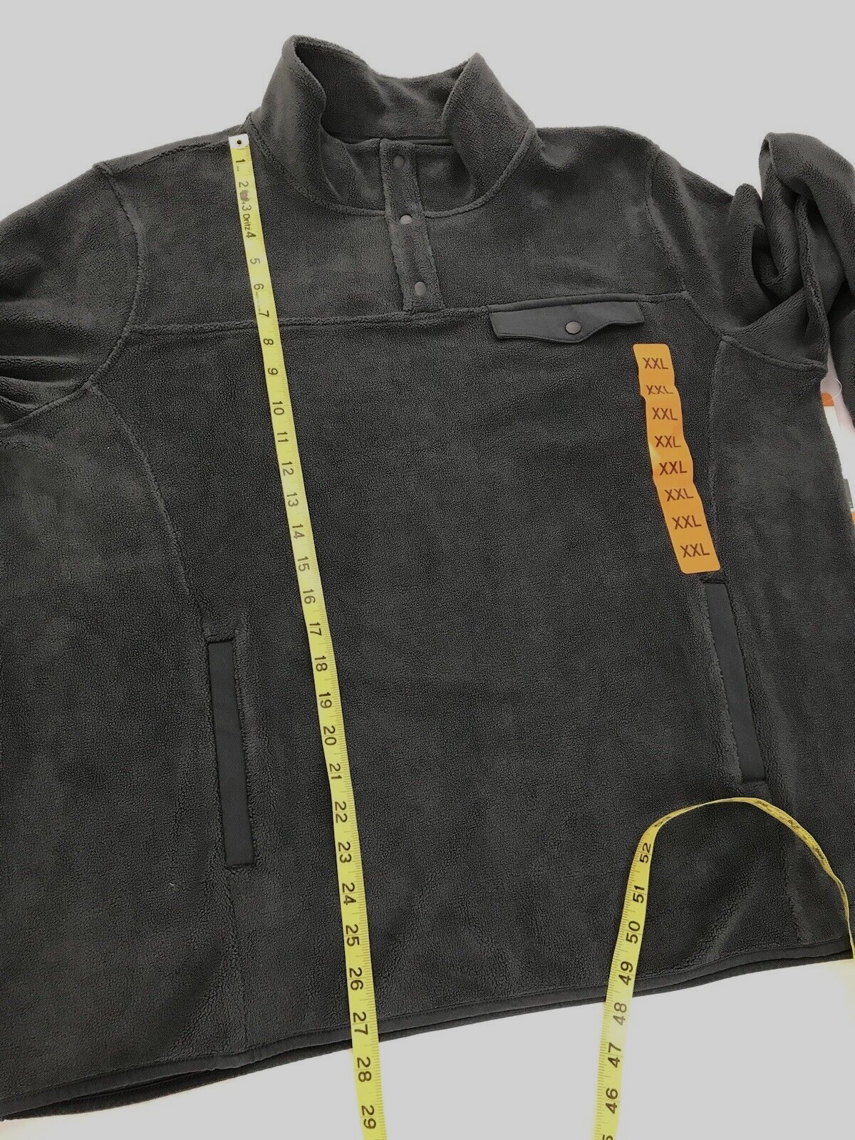 32 DEGREES HEAT - Woodland Grey Snap Fleece Pullover Jacket XXL - New ...