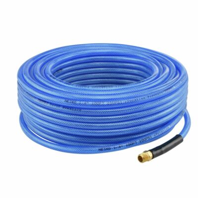 1/4" X 50 FT BRAIDED BLUE IRON FLEX FLEXIBLE AIR HOSE | eBay