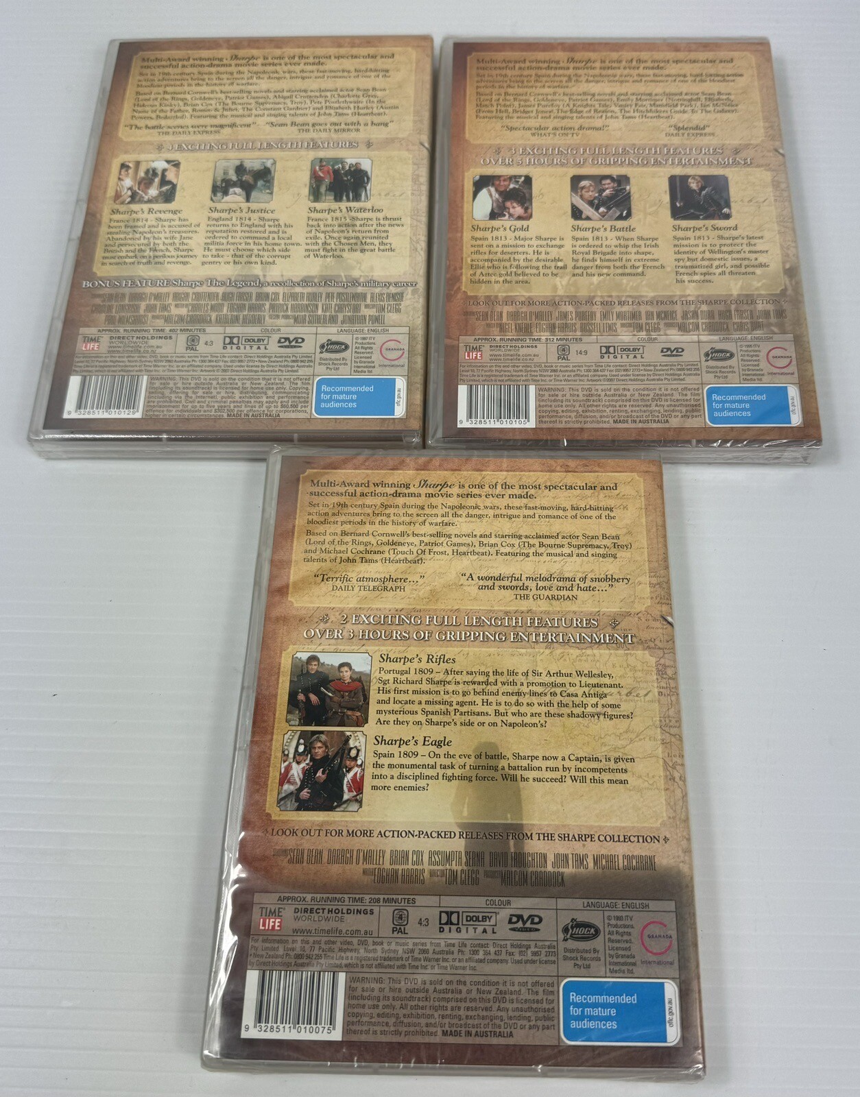 Sean Bean Sharpe DVD Bundle 8 Movies 6 Discs New & Sealed Free Post ...