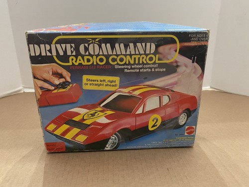 1978 RC Ferrari 512 Racer Drive Commanded by Mattel w/ Orig Box Remote ...