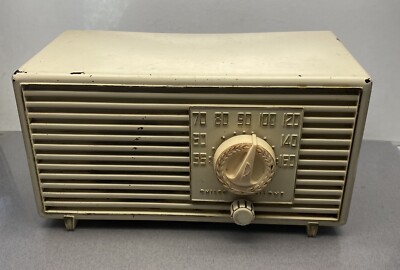 Vintage Philco Transitone Metal Table Top Tube Radio White | eBay
