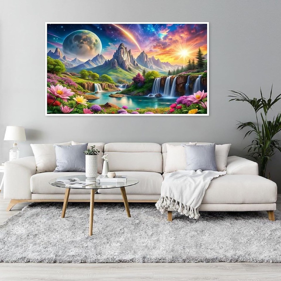 large diamond art kits for adults,Landscape Spring Diamond Painting for ...
