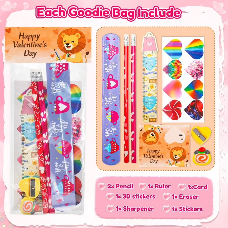 28 Pack Valentine's Day Stationery Set with Cards-Valentines Gifts for ...