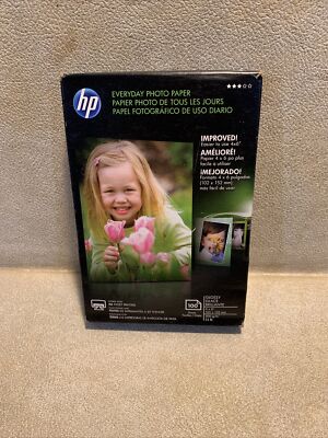 HP Genuine Everyday Photo Paper 100 Sheets 4x6 Glossy Sealed | eBay