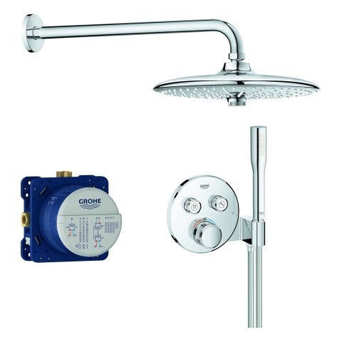 GROHE concealed shower system. Grohtherm Smart Control 34744000 chrome ...