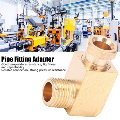 Oil Pipe Fitting Elbow Brass Rectangular Block Connector Adapter for ...