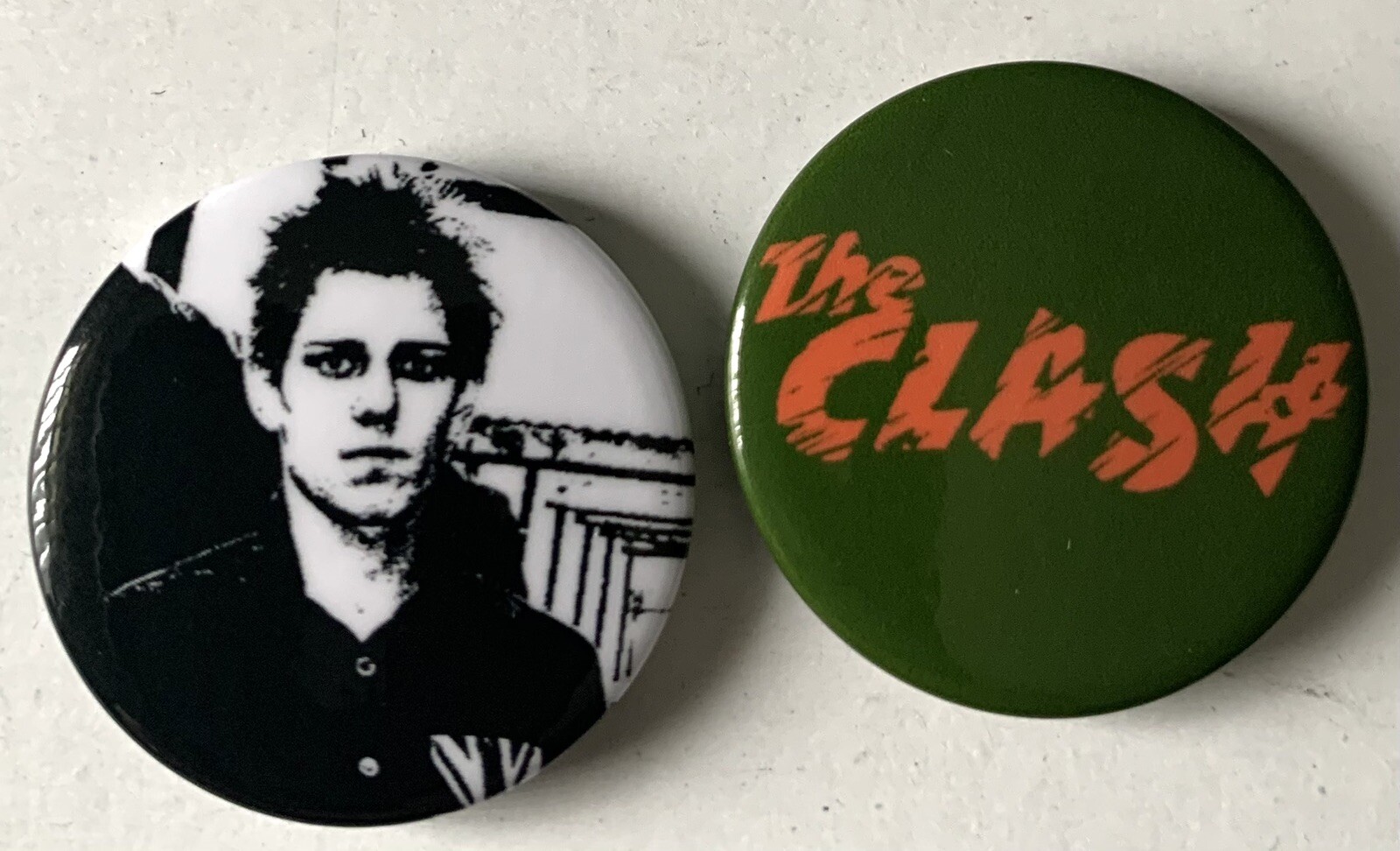 The Clash : Two Punk Lapel Pins, Badges, Clash, Pistols, Damned | eBay UK