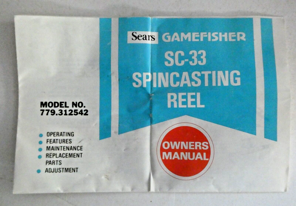 Sears Daiwa VTG 1970s Gamefisher SC-33 Fishing Spin Casting Reel w/ Box ...