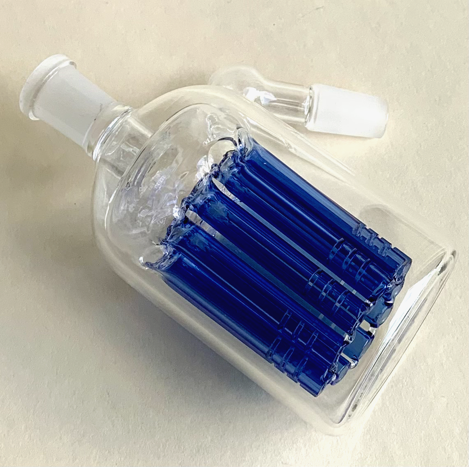 14mm 45 Degree Glass Tobacco Hookah Water Pipe Ash Catcher w/11 Arm ...