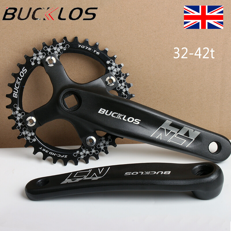 32/34/36/38/40/42T 104BCD Single Chain Ring Square Hole Crank MTB Bike ...