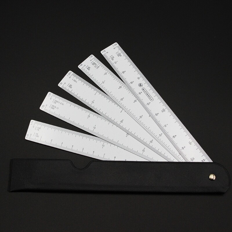Fan Architects Scale Ruler with 5 Used for Engineering Architects | eBay