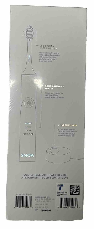 Snow Electric LED light whitening toothbrush in Sky Blue New In Box | eBay