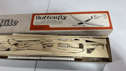NOS~ Dynaflite Wooden Butterfly RC Airplane Kit, Designed For Beginners ...