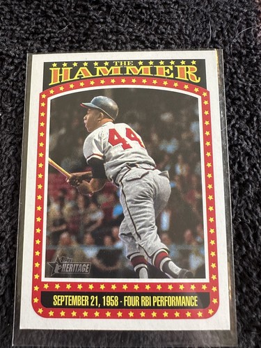 2023 Topps Heritage The Hammer 4 Hank Aaron Card | eBay