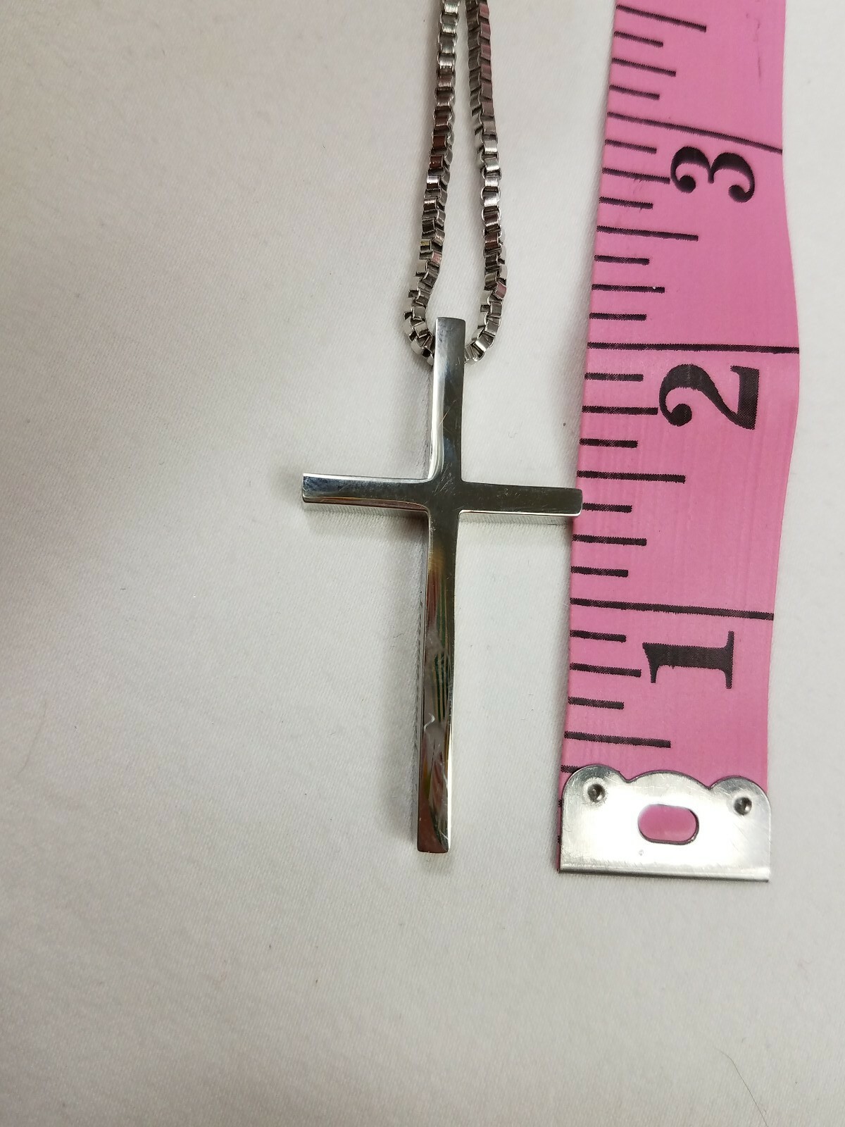 Stainless Steel "Immanuel" Cross Pendant & Necklace Silver Tone. 3 | eBay