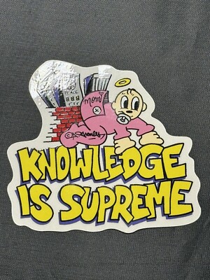 Supreme Knowledge is Supreme Sticker 100% Authentic SS22 Season | eBay