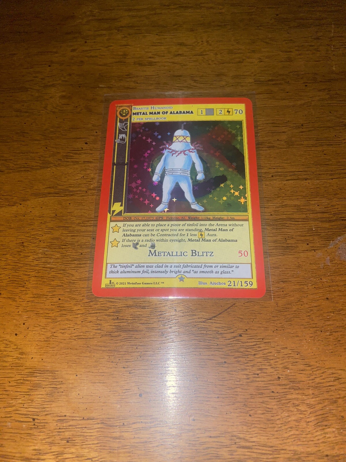 Metal Man of Alabama Full Holo MetaZoo 1st Edition Cryptid Nation 21/ ...