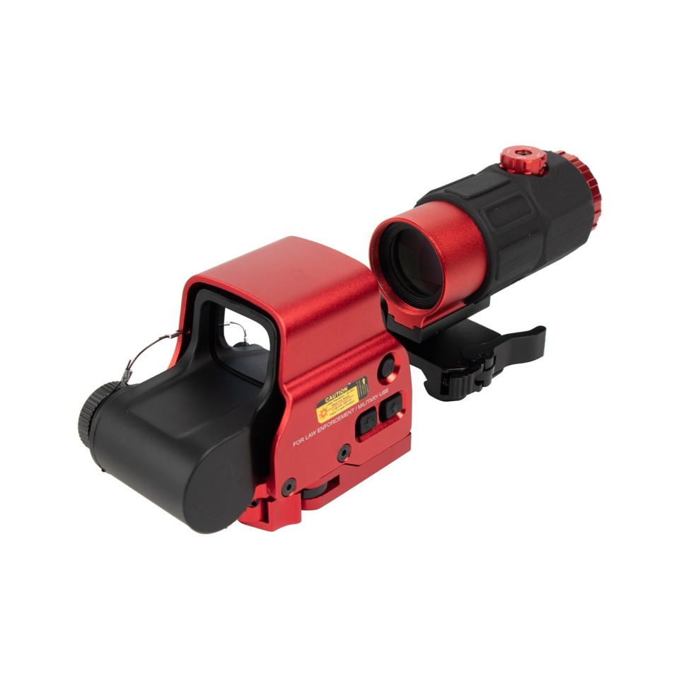 558+G45 Holographic Sight w/ 5x Magnifier Red Green Dot Holo Clone Full ...